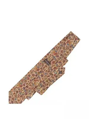 ELIZABETTA Floral-print Tie - Neutrals
