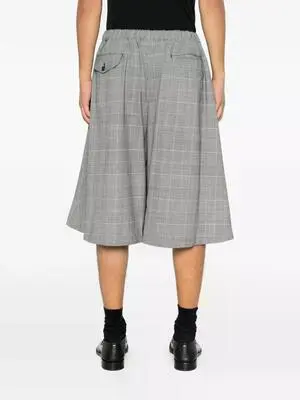 Comme Des Garçons Prince Of Wales Check Cropped Shorts