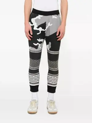 Neil Barrett Camo-print Track Pants - Black