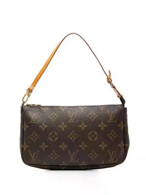 LOUIS VUITTON 2000 Monogram Pochette Accessoires Shoulder Bag - Brown