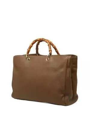Gucci 2000-2015 Large Calfskin Bamboo Shopper Satchel