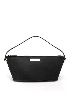 Gucci 2000-2015 Gg Canvas Boat Shoulder Bag - Black
