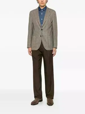 BARBA NAPOLI Long-sleeve Spread-collar Shirt - Blue