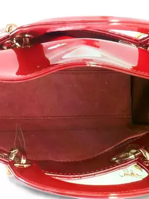 Dior My Abcdior Lady Bag Cannage Quilt Patent Small Satchel