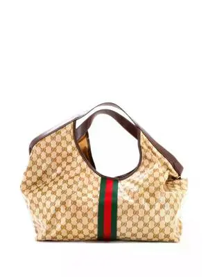 Gucci Giglio Gg Crystal Coated Canvas Large Tote Bag