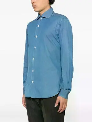 BARBA NAPOLI Spread-collar Button-up Shirt