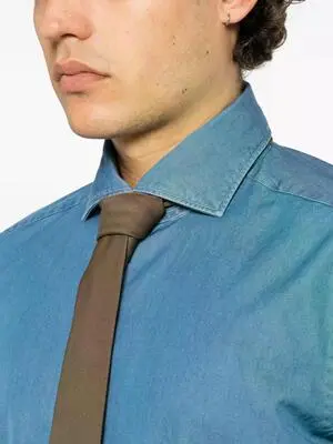 BARBA NAPOLI Spread-collar Button-up Shirt
