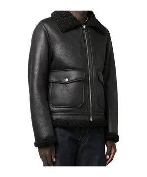 A.p.c. Faux-shearling Zip-up Bomber Jacket