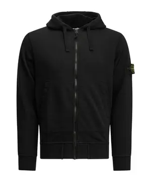 Stone Island Logo Zip Up Sweatshirt