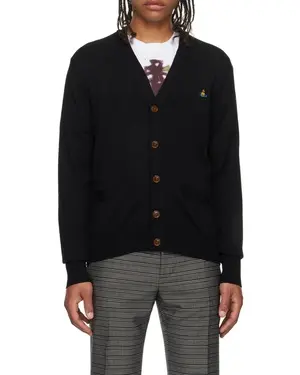 VIVIENNE WESTWOOD Orb Embroidered Buttoned Cardigan