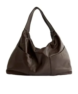 Gimaguas Maxi Sacco Panelled Leather Shoulder Bag - Black