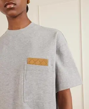 Bottega Veneta Boxy Intrecciato-trimmed T-shirt