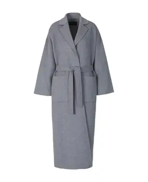 Loro Piana Logo Lapel Coat - Gray