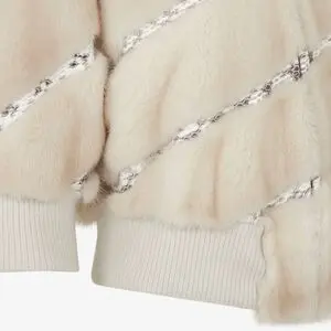 Fendi Pearl Elaphe And Mink Bomber Jacket