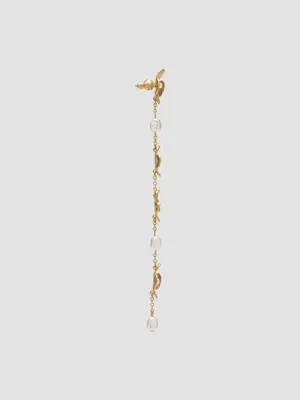 Cult Gaia Lucky Goldtone & Imitation Pearl Flower Chain Drop Earrings