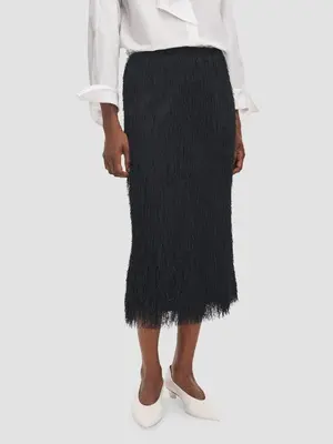 Rag & Bone Amalia Fringe Knit Midi Skirt