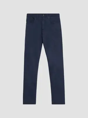Isaia Cash Cotton-blend Five-pocket Jeans Medium Blue