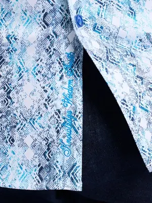 Robert Graham Alahmar Abstract Stretch-cotton Button-down Shirt