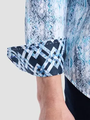 Robert Graham Alahmar Abstract Stretch-cotton Button-down Shirt