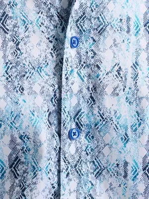 Robert Graham Alahmar Abstract Stretch-cotton Button-down Shirt
