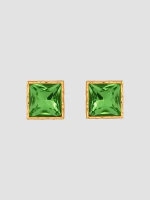 Oscar De La Renta 24k Gold-plated & Glass Crystal Stud Earrings