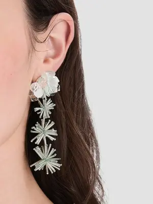 Oscar De La Renta 24k-gold-plated Bugle Bead Drop Earrings