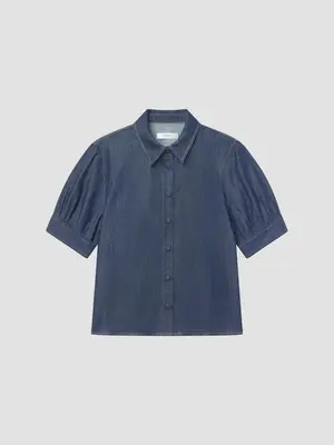 FRAME Poise Cotton-blend Top - Rinse