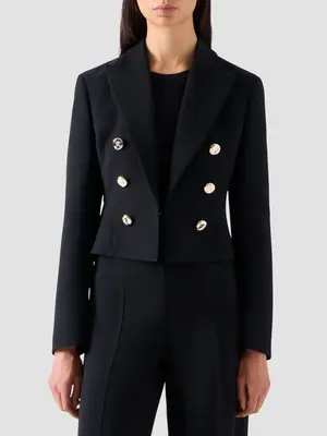 Akris Kesly Double-faced Wool Short Jacket
