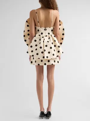 Acler Femme Fatale Ketch Polka Dot Mini Dress - Dotty