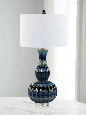 JOHN RICHARD COLLECTION Genevieve Table Lamp - Blue