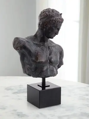 JOHN RICHARD COLLECTION Greek Bust Sculpture - Black