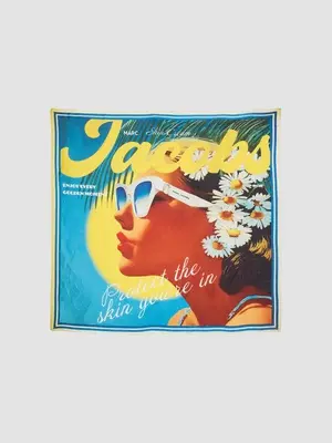 Marc Jacobs Sun Poster Silk Scarf - White Multi