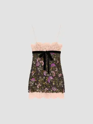 Valentino Garavani Short Embroidered Organza Dress