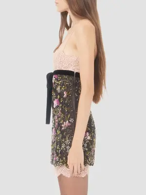Valentino Garavani Short Embroidered Organza Dress