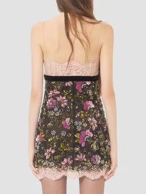Valentino Garavani Short Embroidered Organza Dress