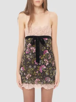 Valentino Garavani Short Embroidered Organza Dress