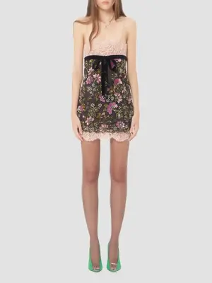 Valentino Garavani Short Embroidered Organza Dress