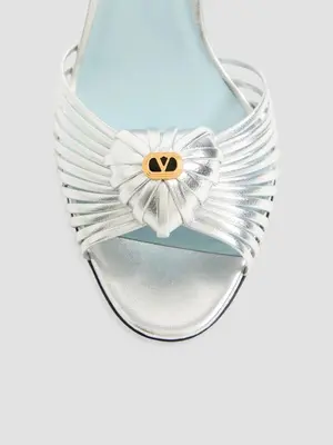 Valentino Garavani Coeur 85mm Royal Sandals In Laminated Nappa Leather