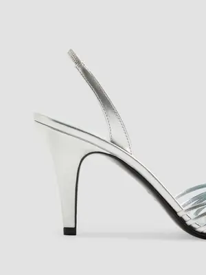 Valentino Garavani Coeur 85mm Royal Sandals In Laminated Nappa Leather