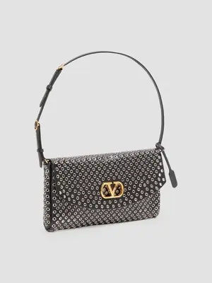 Valentino Garavani Devain Small Shoulder Bag With Eyelets