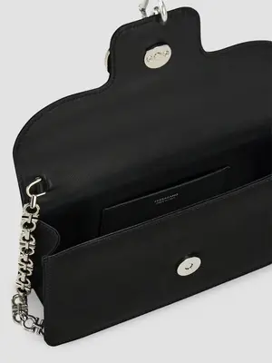FERRAGAMO Double Gancio Mini Satin Convertible Shoulder Bag