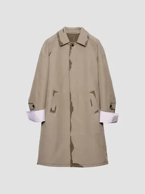 Prada Bonded Devoré Cotton Coat - Grey