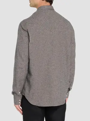 Emporio Armani Micro Houndstooth Western Shirt