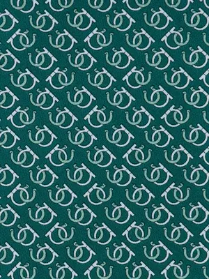 FERRAGAMO Dea Good-luck Print Silk Tie - Verde