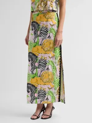 Lilly Pulitzer® Sanders Zoo Print Maxi Skirt