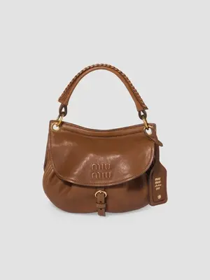 Miu Miu Nappa Leather Crossbody Bag - Brown