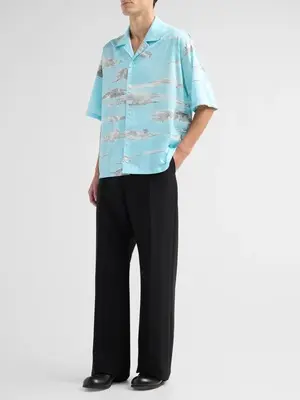 Moschino Clouds Print Cotton Poplin Shirt