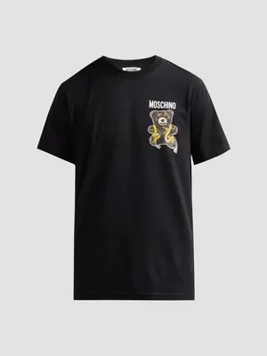 Moschino Teddy Bear Jersey T-shirt - Multi Black