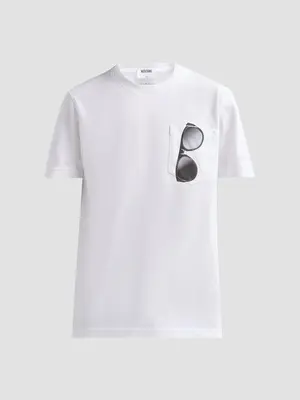 Moschino Trompe L'oeil Cotton Jersey T-shirt - Multi White