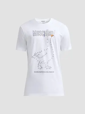 Moschino Draw Numbers Duck T-shirt - Multi White